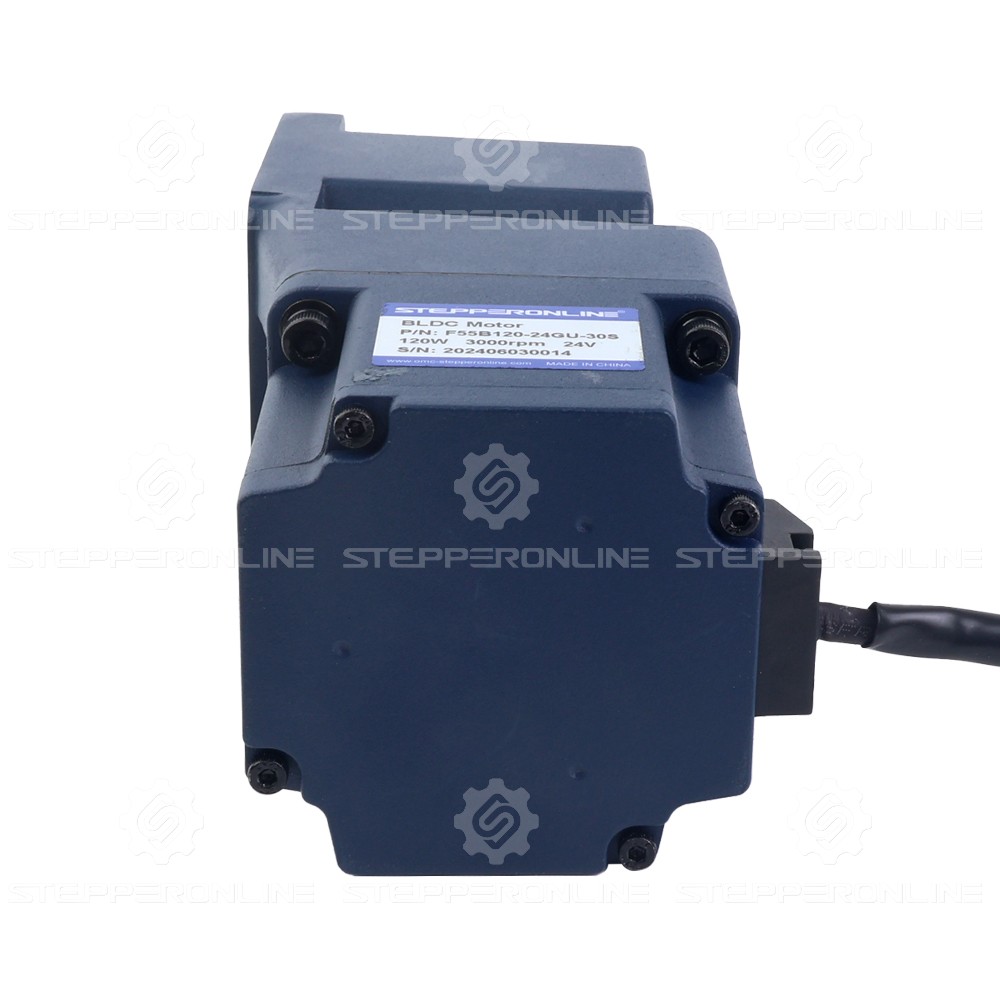 48V 120W 16.67RPM Geared BLDC Motor 40.00Nm(5664.47oz.in) 180:1 Right ...