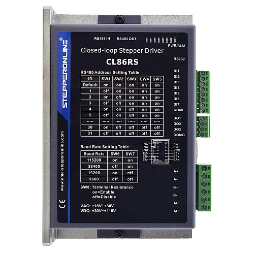 CL86RS | Modbus RS485 Closed Loop Stepper Motor Driver 2.1-8.0A 30 ...